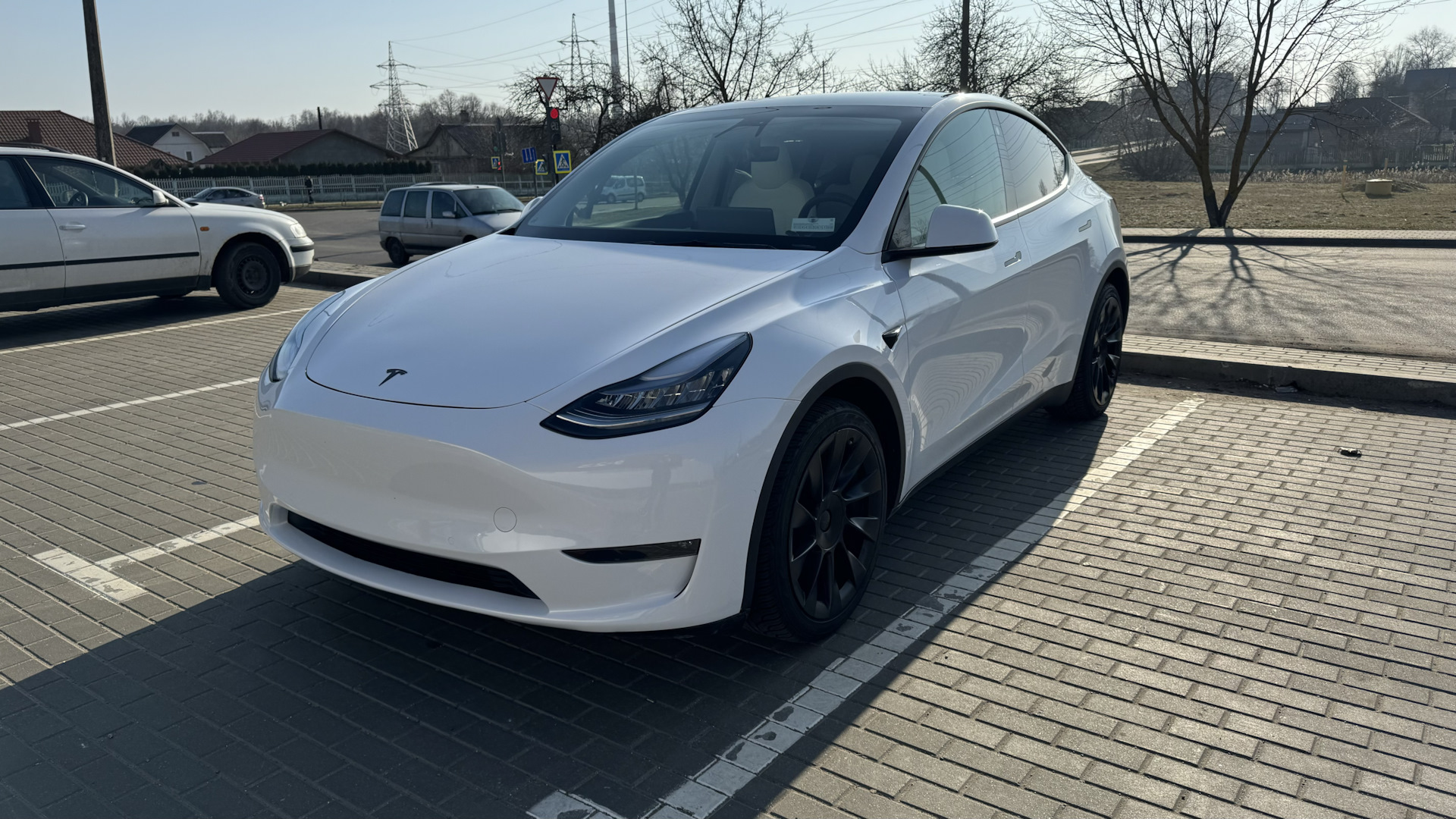 Tesla Model Y электрический 2021 | White on white на DRIVE2