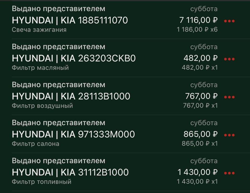 1885111070 Свечи зажигания KIA HYUNDAI | Запчасти на DRIVE2