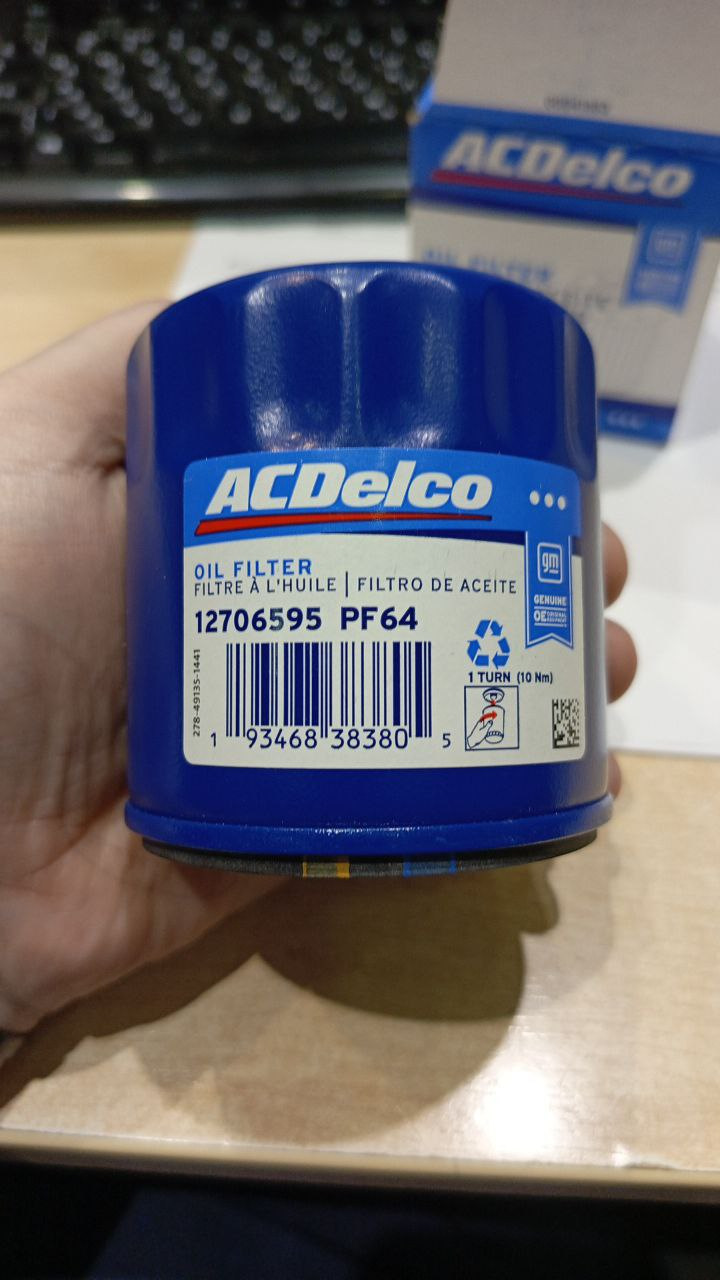 12706595 Фильтр масляный chevrolet GM | Запчасти на DRIVE2