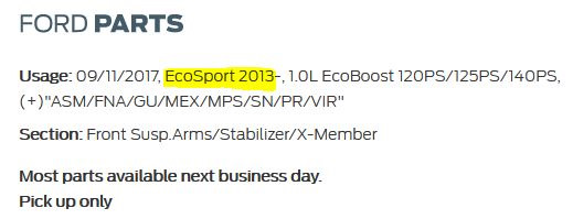 запчасти рест vs дорест — Ford EcoSport, 1 л, 2018 года | запчасти | DRIVE2