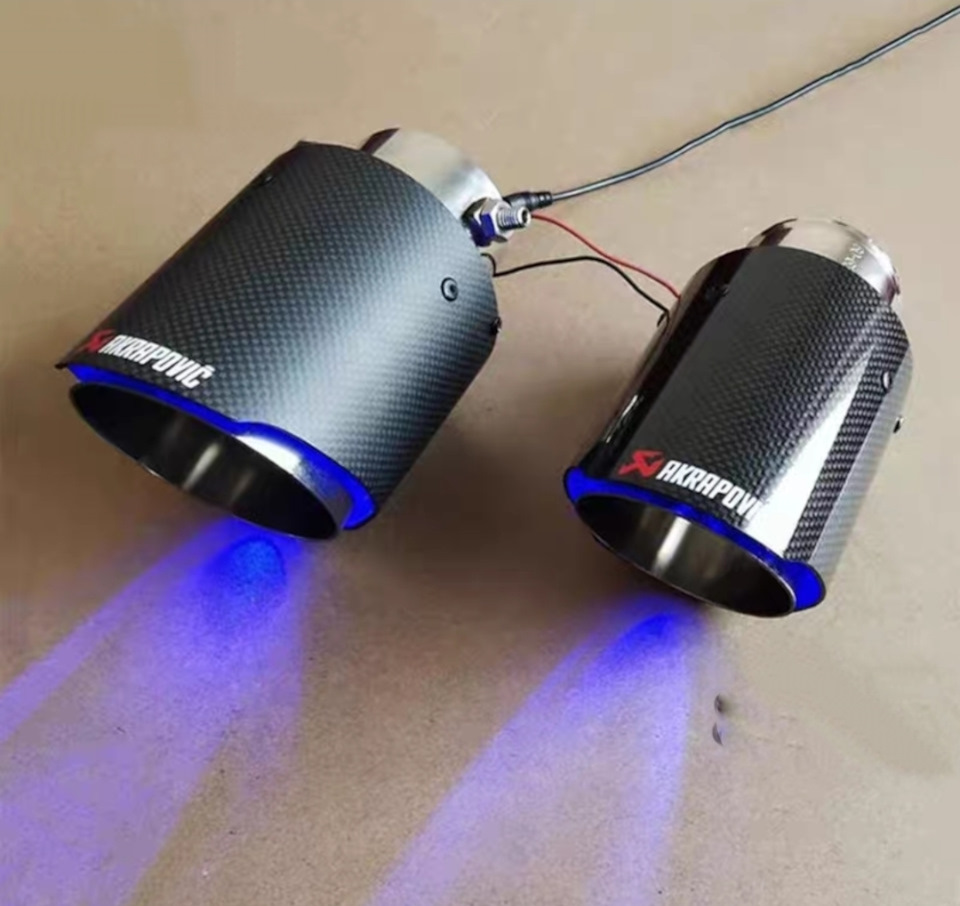 Подсветка насадки глушителя под карбон — Toyota Aqua, 1,5 л, 2012 года ...