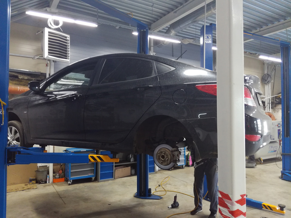 Заменил сайлентблоки задней балки — Hyundai Solaris (1G), 1,6 л, 2011 ...