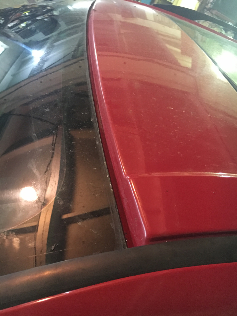 / замена резиновой окантовки лобового стекла (верхняя часть ) — BMW X5 ...