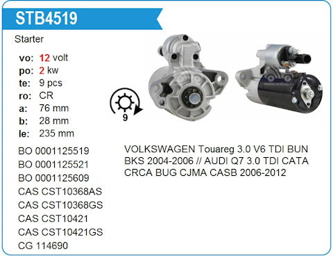 0001125609 Стартер BOSCH | Запчасти на DRIVE2