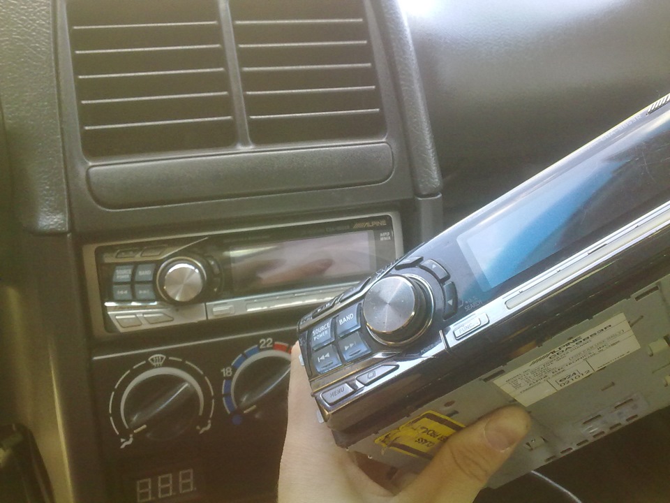 Alpine 9855 монохромный экран))) обновка — Lada 21124, 1,6 л, 2008 года ...