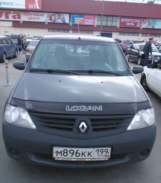 Дефлектор капота — Renault Logan (1G), 1,6 л, 2008 года | тюнинг | DRIVE2