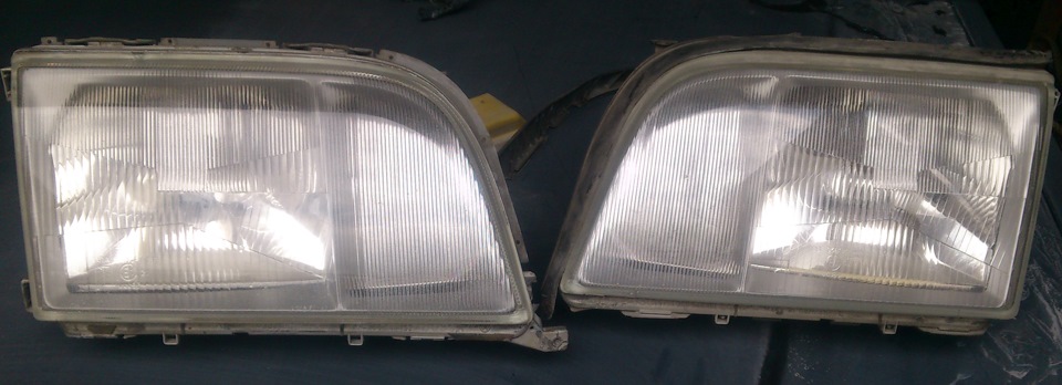 Чистка передеих фар — Mercedes-Benz S-Class (W140), 3,2 л, 1991 года ...