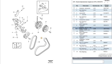 31258153 BELT TENSIONER. Volvo | Запчасти на DRIVE2