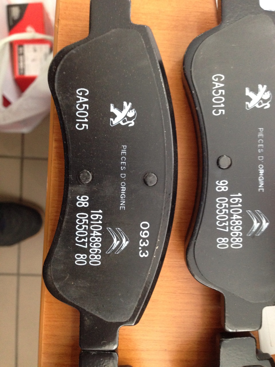 1610489680 Колодки тормозные передние PSA C2, C3, C4, 206/207/307 ...