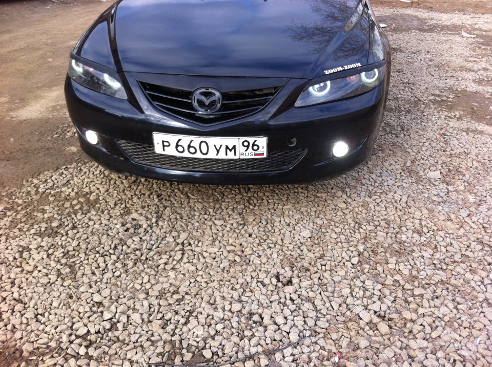 Ангельские глазки, туманки — Mazda 6 (1G) GG, 2 л, 2004 года | стайлинг ...