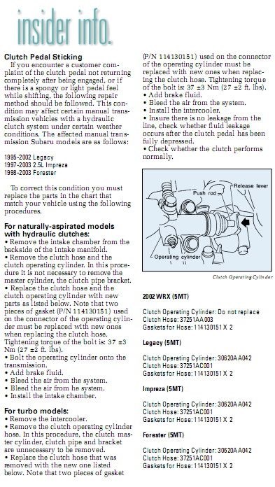 Отжатая педаль сцепления отчего залипает? — Subaru Vivio, 0,7 л, 1992 ...