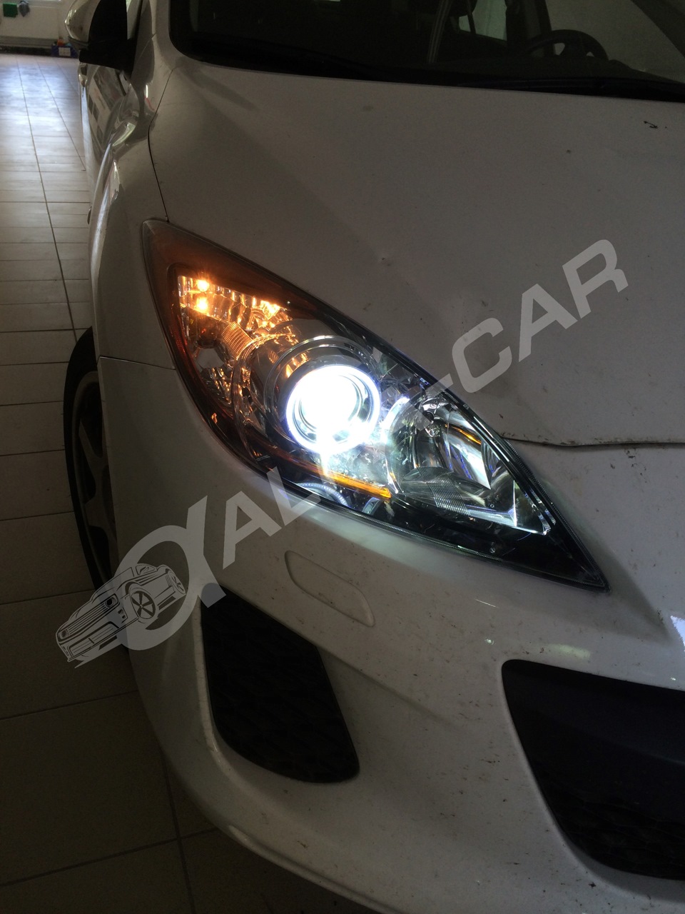 Mazda 3 — COB ангельские глазки — Alfa-Car на DRIVE2
