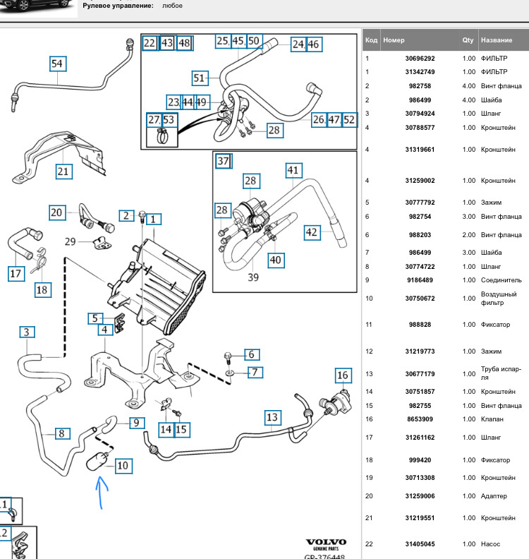 Volvo xc70 3.2 продувка абсорбера бензобака — Volvo XC70 III, 3,2 л ...
