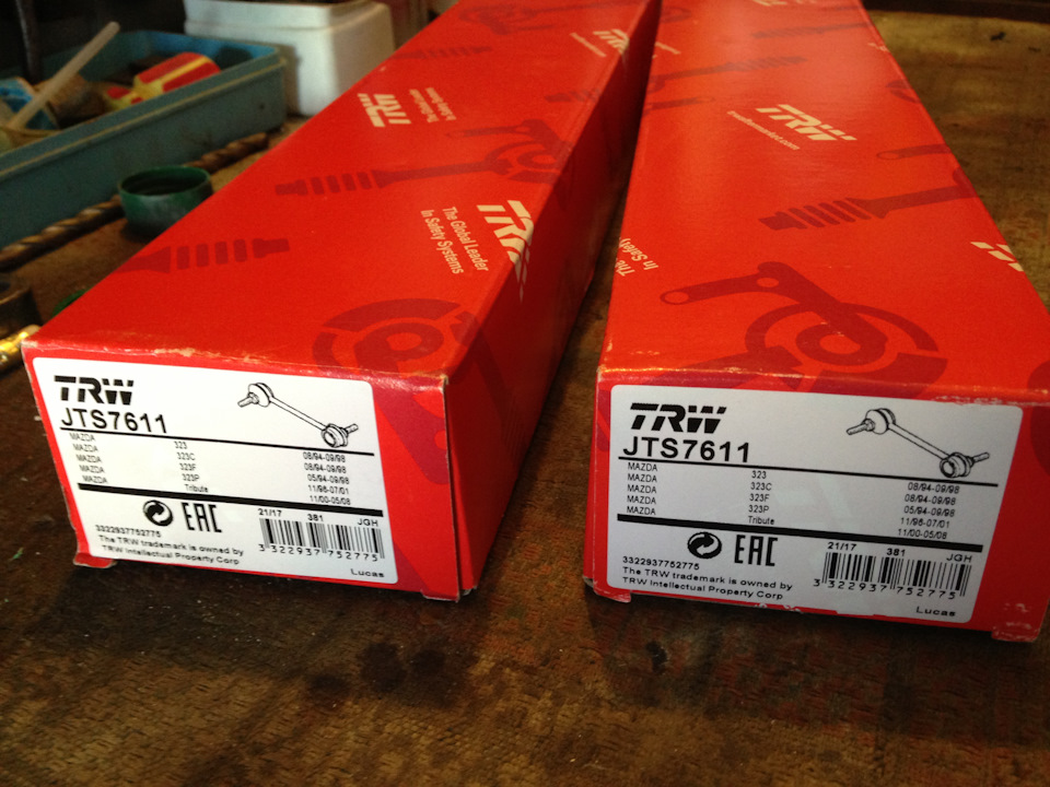 Стойки стабилизатора TRW — Mazda 323 V, 1,5 л, 1998 года | другое | DRIVE2