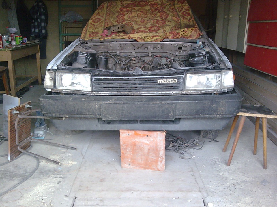 примерка бамперов — Mazda 323 III, 1,6 л, 1986 года | своими руками | DRIVE2