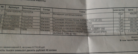 1111522050 Прокладка, головка цилиндра TOYOTA LEXUS | Запчасти на DRIVE2