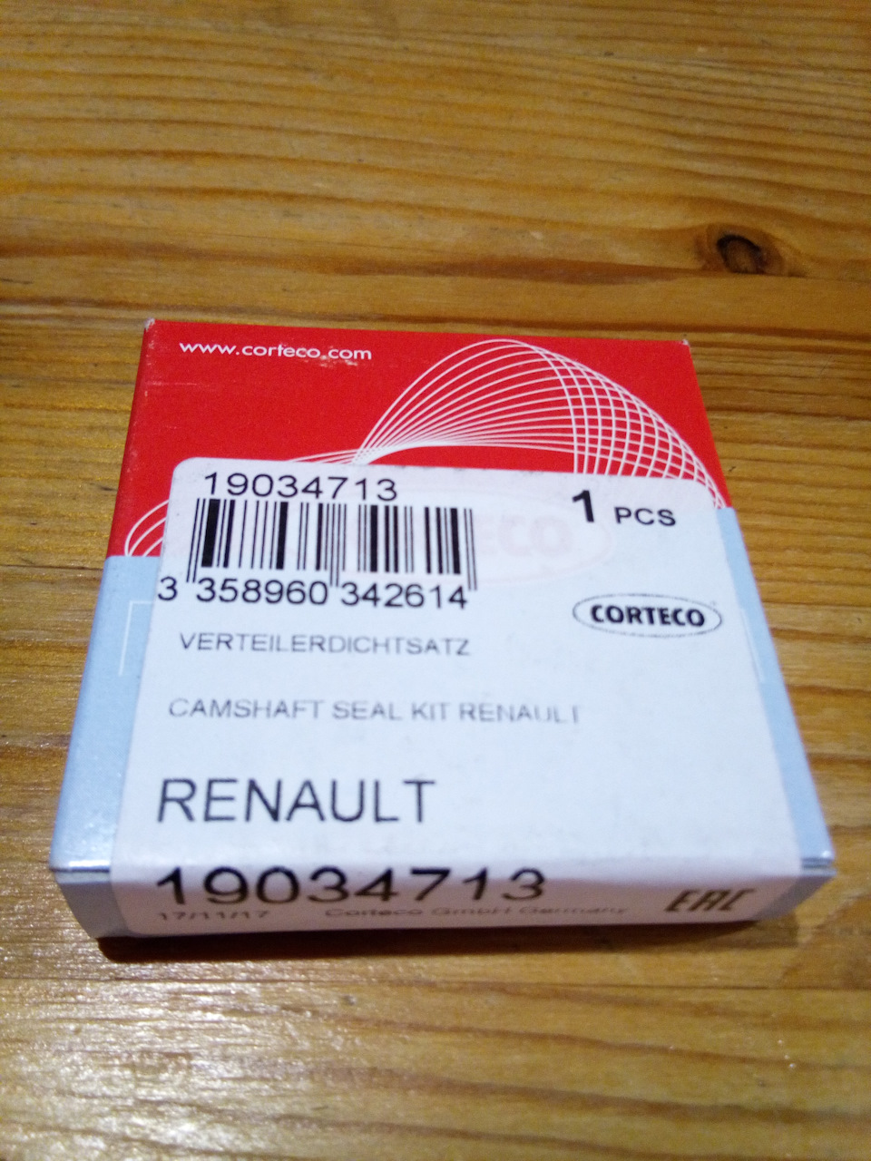 19034713 Уплотняющее кольцо, распределительный вал CORTECO | Запчасти ...