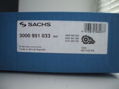3000951033 Сцепление, комплект SACHS | Запчасти на DRIVE2