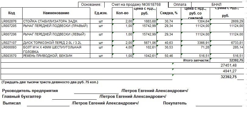 Оригинальные запчасти от ОД по цене ниже экзиста — Land Rover ...