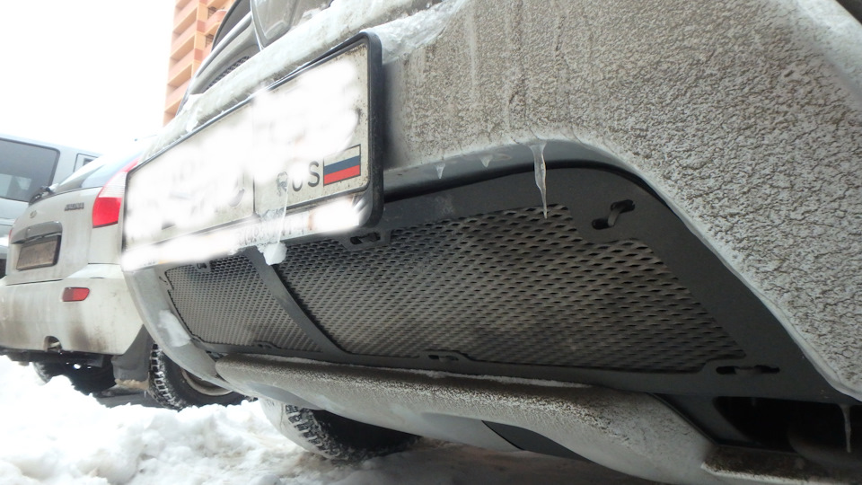 Защитная сетка решётки бампера и радиатора — Renault Duster (1G), 2 л ...