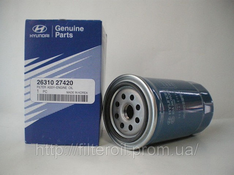 2631027420 Масляный фильтр двигателя KIA HYUNDAI | Запчасти на DRIVE2