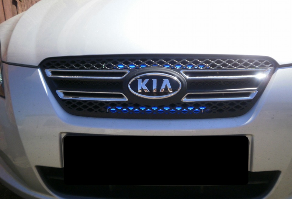 Установка подсветки решетки радиатора — KIA Ceed (1G), 1,6 л, 2009 года ...