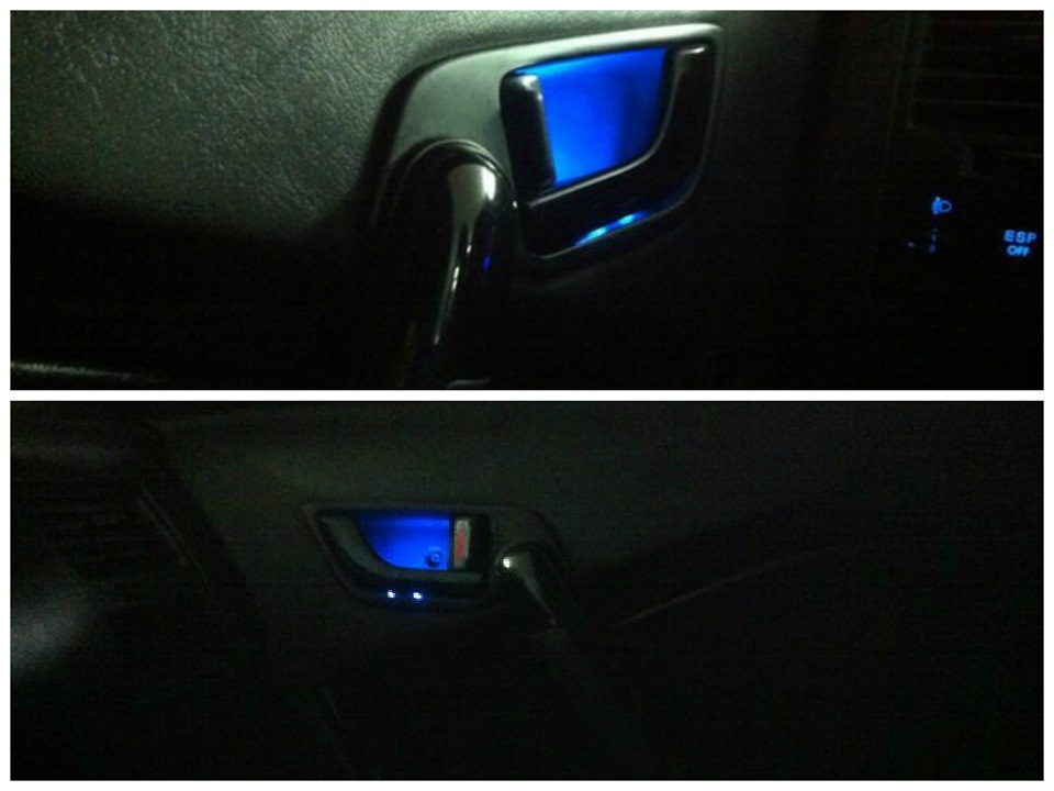 Неоновая подсветка в салон, багажник, пол, и ручки двери — Hyundai ...