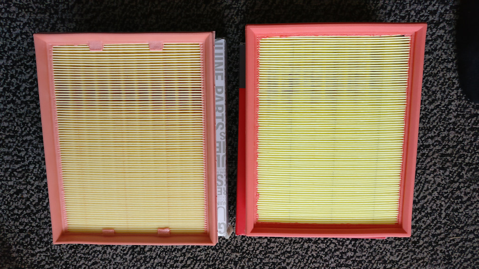 Сравнение воздушных фильтров Filtron AP 135/4 и оригинального ...