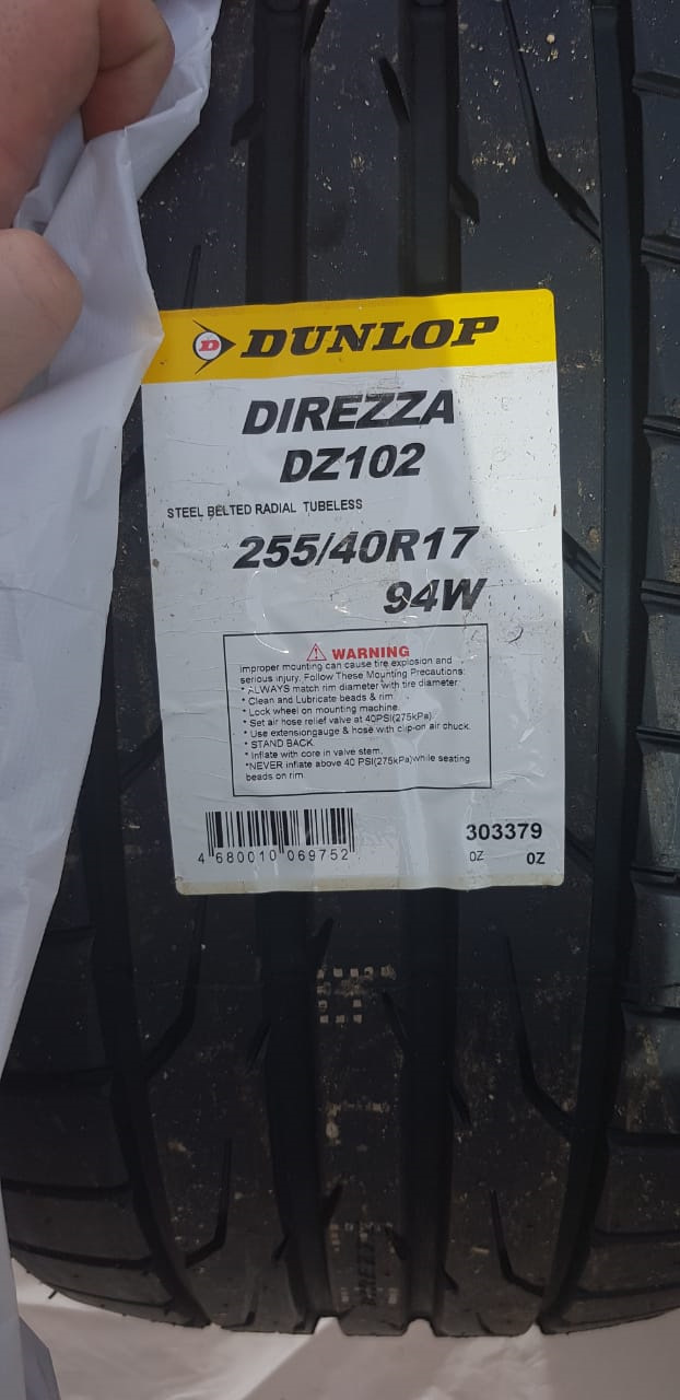 Новая резина dunlop direzza dz102 94w — BMW 5 series (E39), 3 л, 2001 ...