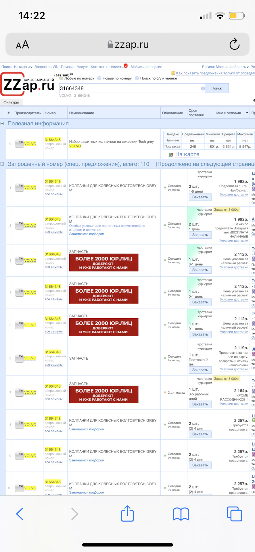 Защитные колпачки на секретки. Стоимость на 15.04.2022 — Volvo XC90 (2G), 2 л, 2020 года ...