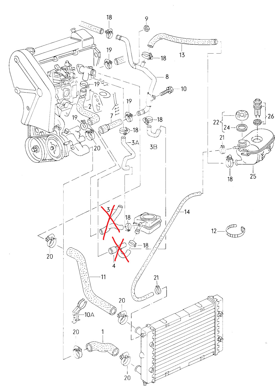 Замена шлангов охлаждения. — Volkswagen Golf GTI Mk2, 1,8 л, 1987 года | своими руками | DRIVE2