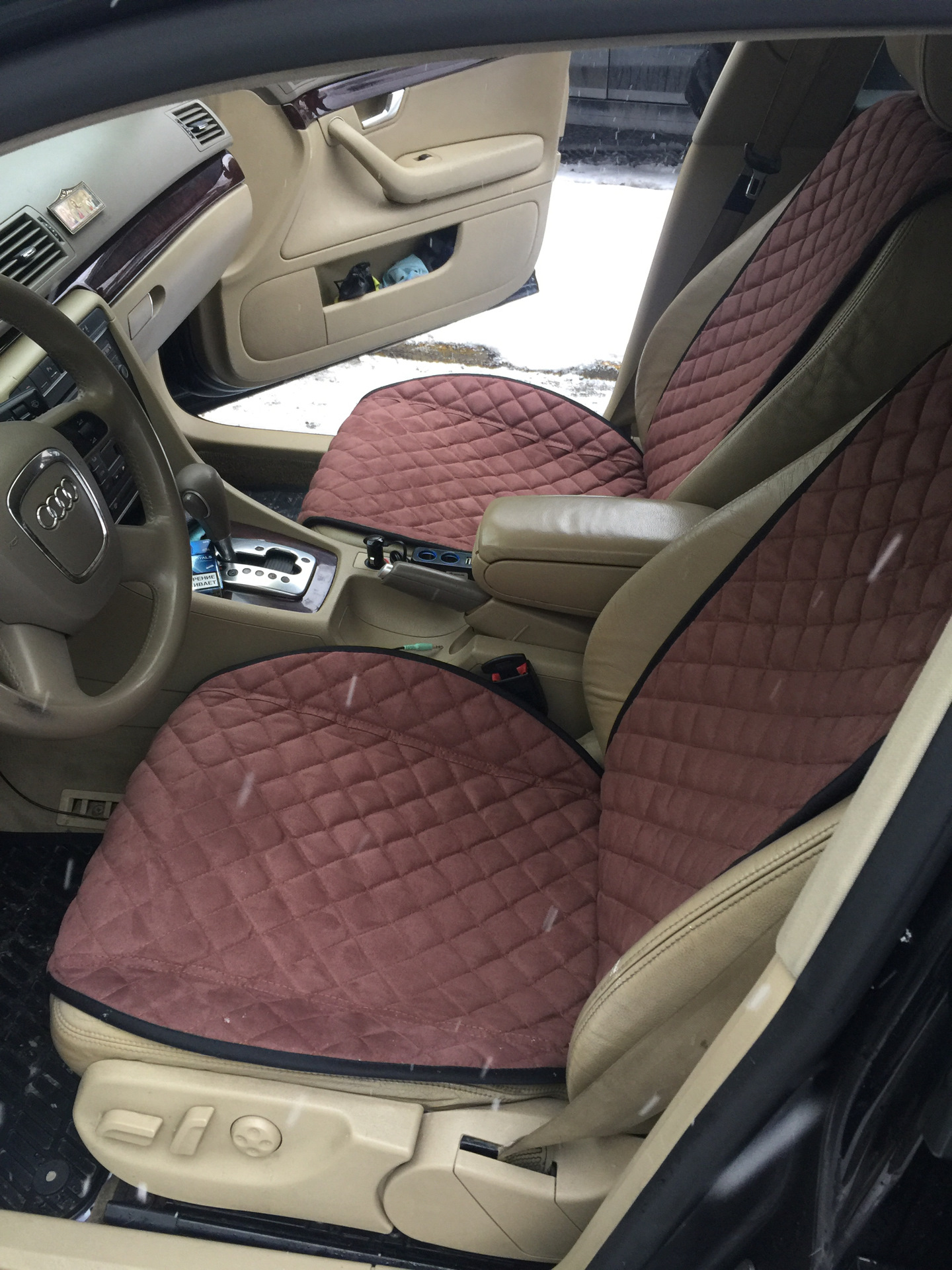 Любимая подарила накидки на 23 февраля — Audi A4 (B7), 2 л, 2005 года ...