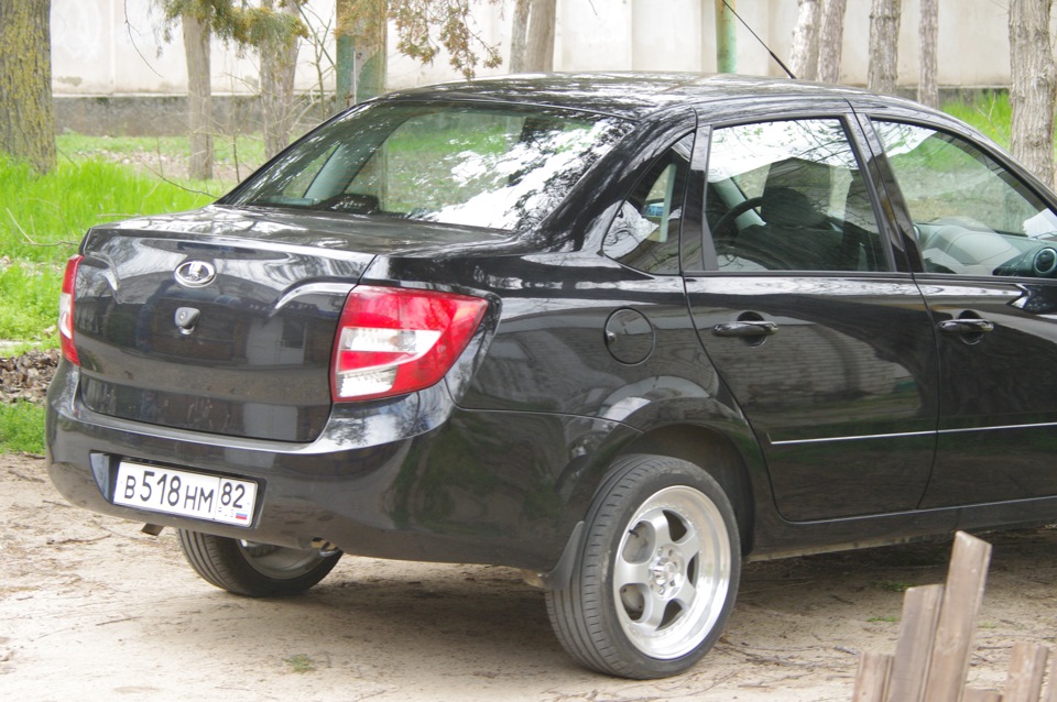 Евроручки и зеркала в цвет + ПТФ — Lada Гранта (1G), 1,6 л, 2014 года ...