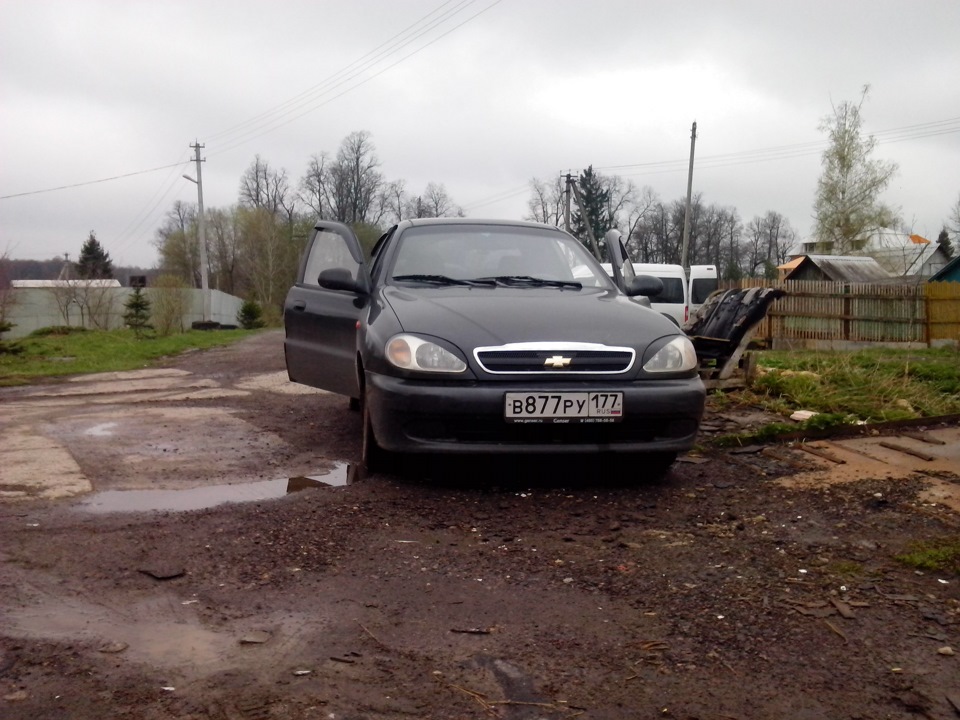 Реснички и решетка) колхоз тюнинг) — Chevrolet Lanos, 1,5 л, 2007 года ...