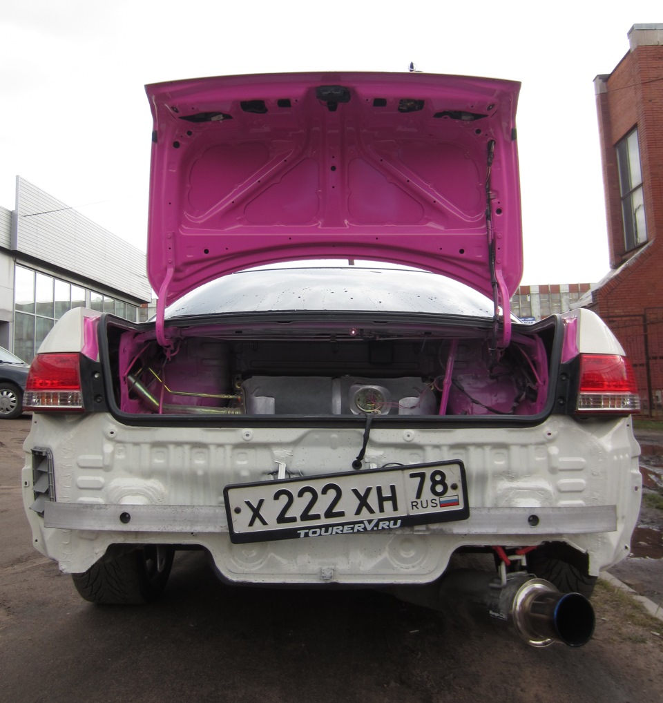 Раскатка арок и Красота в багажнике))) — Toyota Mark II (100), 3 л ...