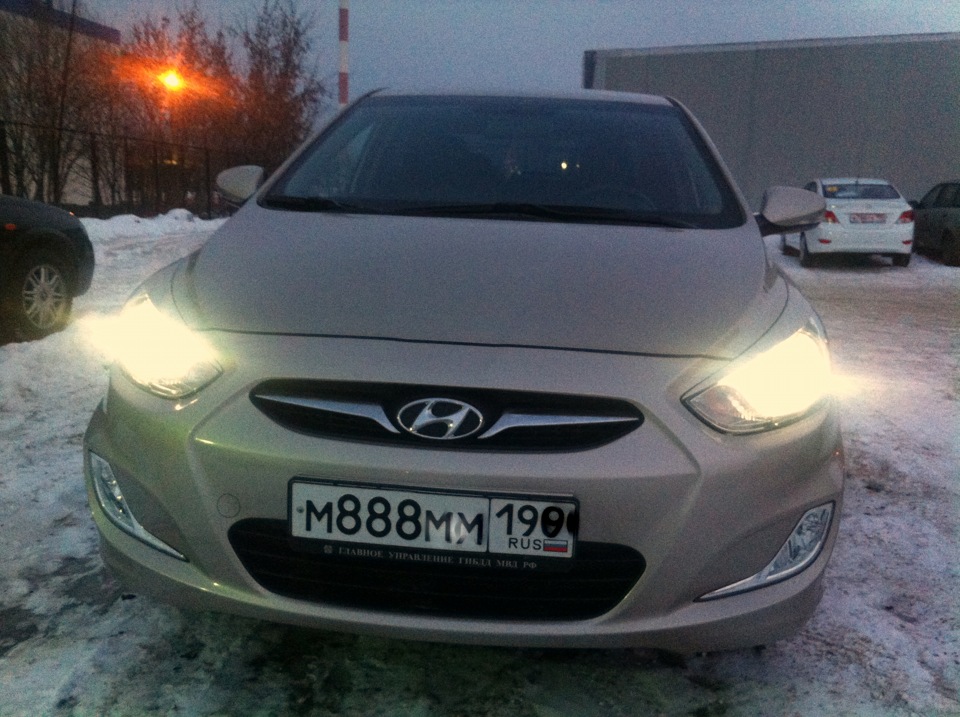 Установил Реснички. — Hyundai Solaris (1G), 1,6 л, 2011 года | стайлинг ...