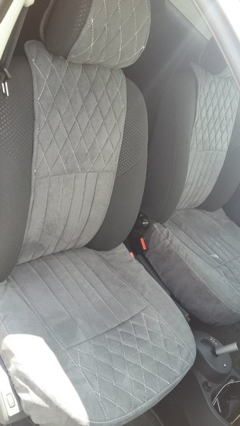 Чехлы Алькантара) — Nissan Almera V (G11/15), 1,6 л, 2013 года ...