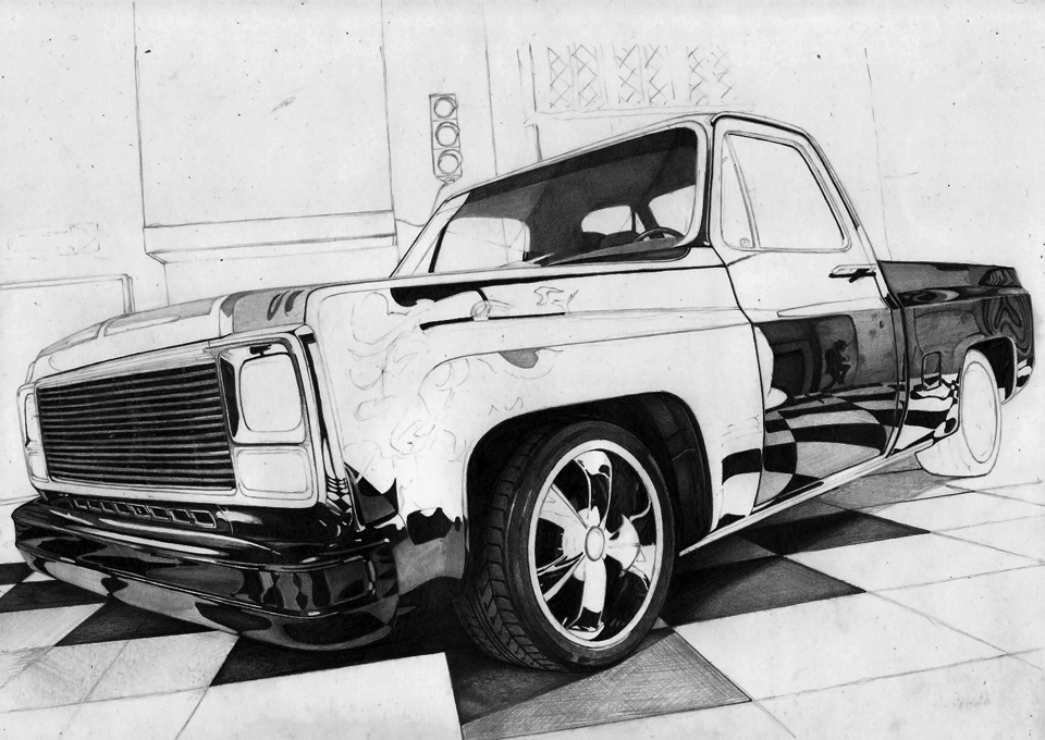 1980 Chevrolet C10 Airbrush Flames в процессе… — DRIVE2