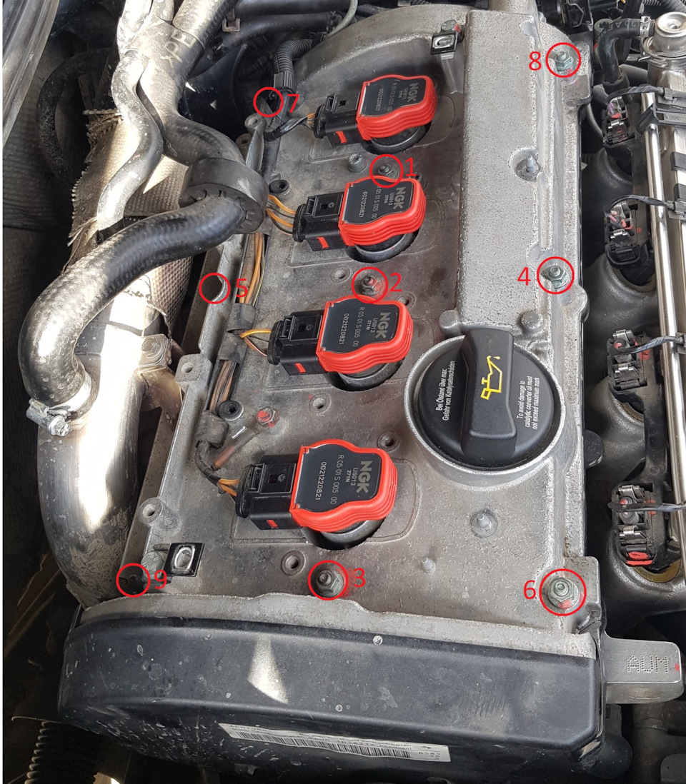 Замена прокладки 1.8t 20v, свечей PFR7Q — Skoda Octavia A4 Mk1, 1,8 л ...