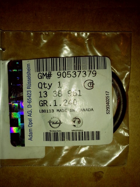 90537379 Уплотнительное кольцо термостата GM | Запчасти на DRIVE2