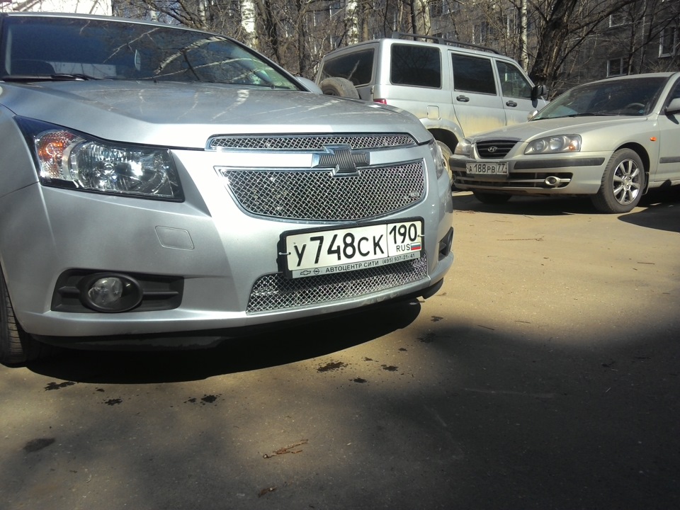 декоративная сетка на решетку радиатора — Chevrolet Cruze (1G), 1,6 л ...