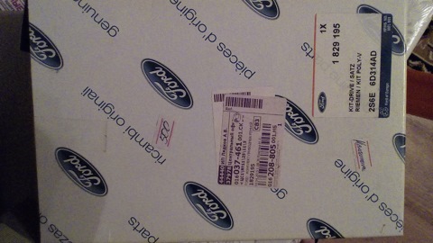 1829195 Комплект приводных ремней (с ГУРом) / Fiesta, Fusion 1.4/1.6 ...