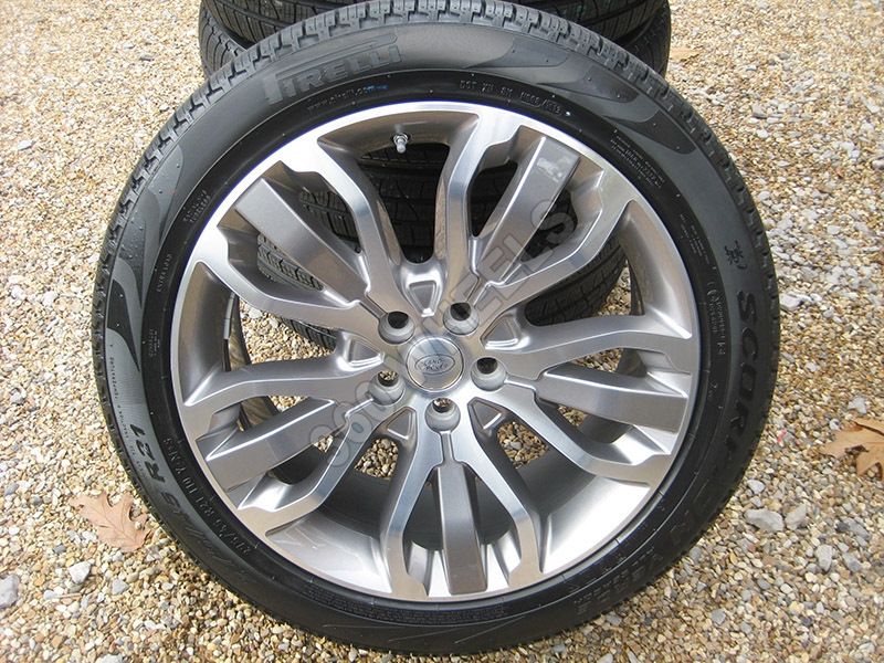 Genuine 2013 New Range Rover Sport 21" 5 Split Spoke Silver Diamoind ...