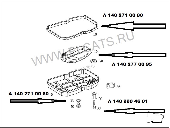 Продолжение большого ТО. АКП, фильтр, масло…Осень2015 — Mercedes-Benz E ...