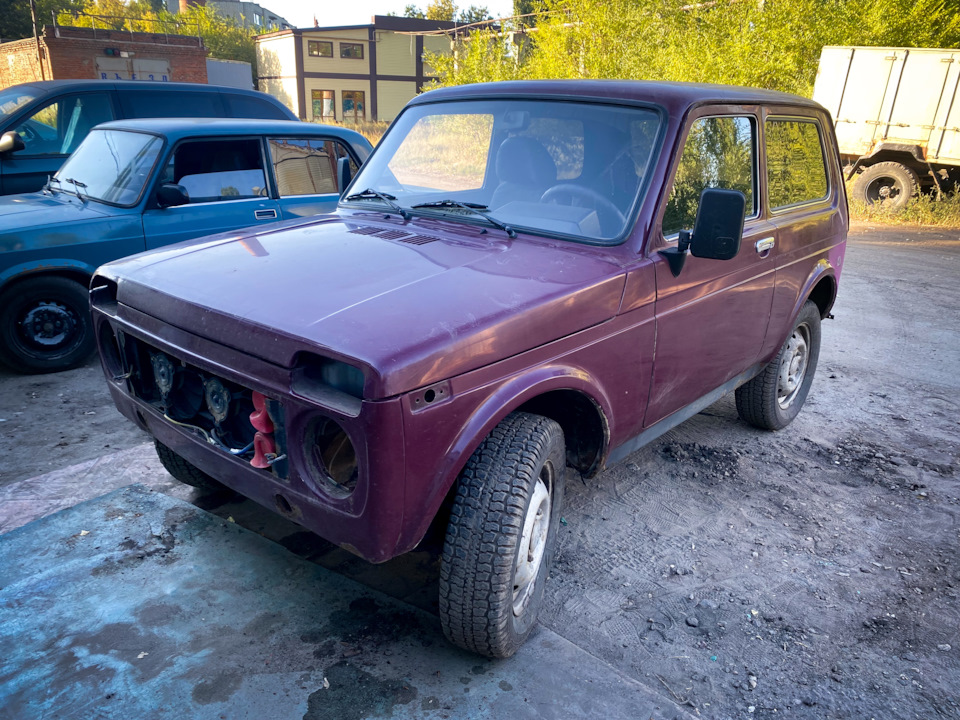 Первые работы по подготовке к покраске — Lada 4x4 3D, 1,7 л, 2003 года ...