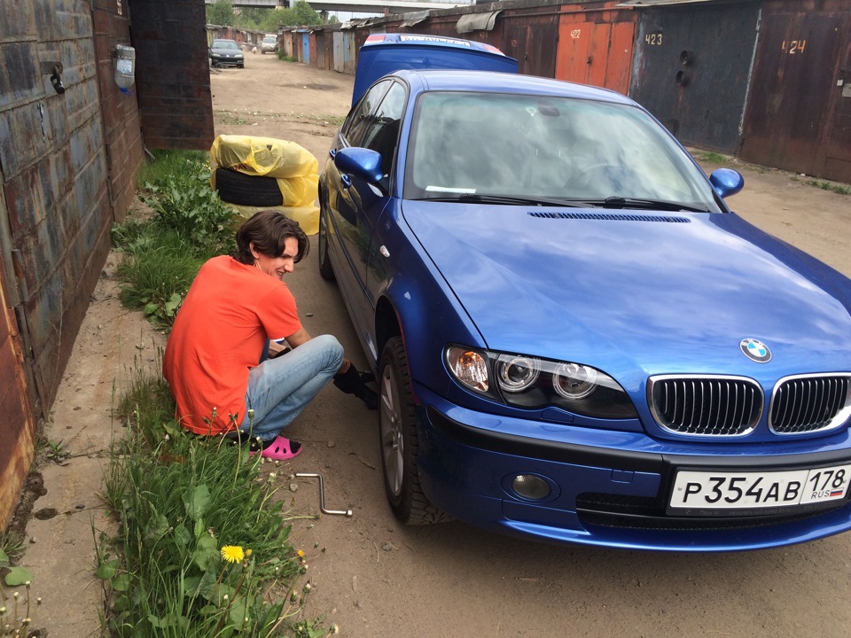 Полная перекраска с проёмами в Estoril Blue II (B45) — BMW 3 series (E46), 2,2 л, 2004 года ...