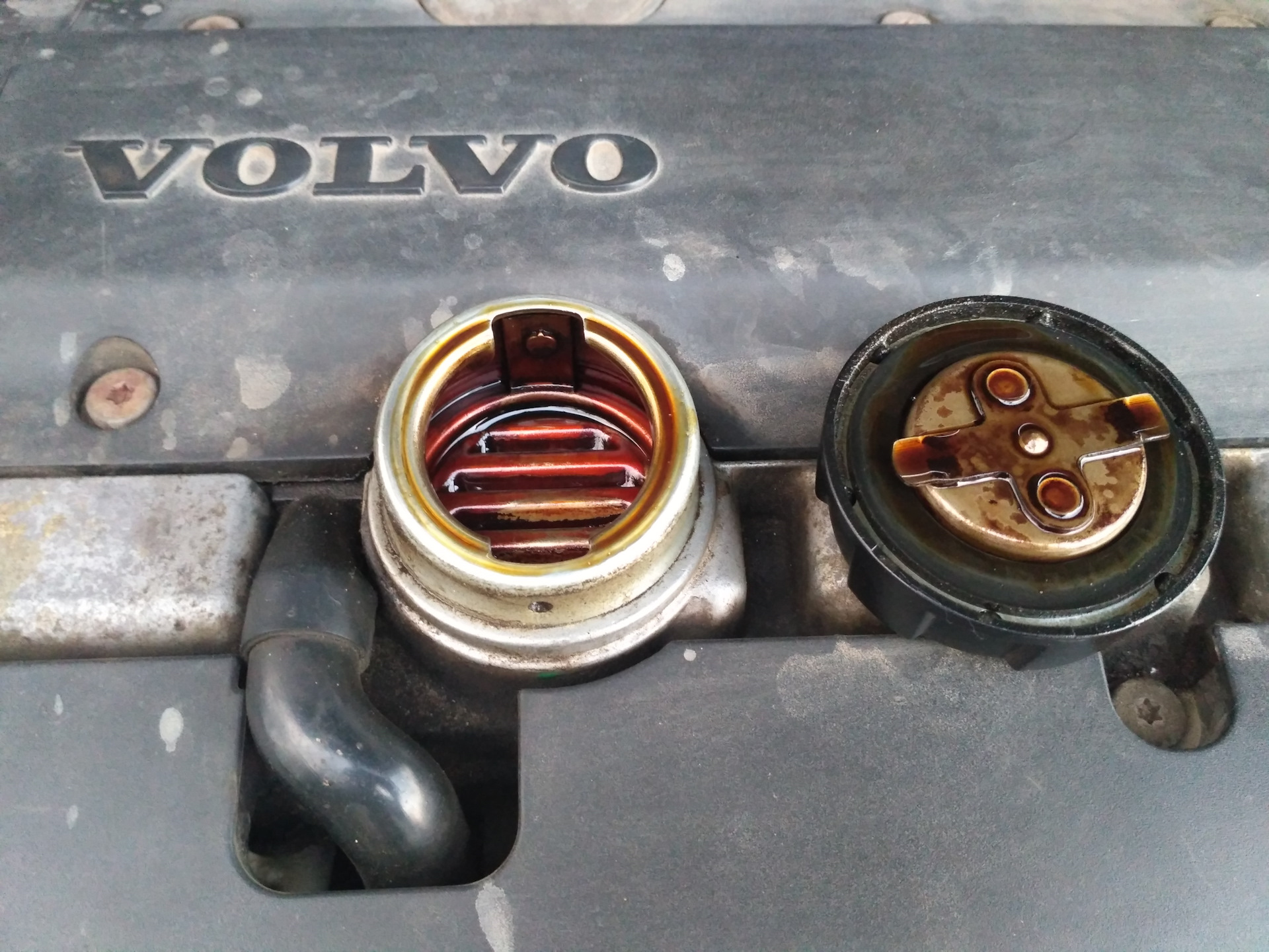Маслозаливная горловина — Volvo S60 (1G), 2,4 л, 2003 года | просто так ...