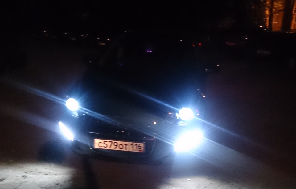 Поставил диодные туманки) — Chevrolet Aveo Sedan (2G), 1,6 л, 2013 года ...