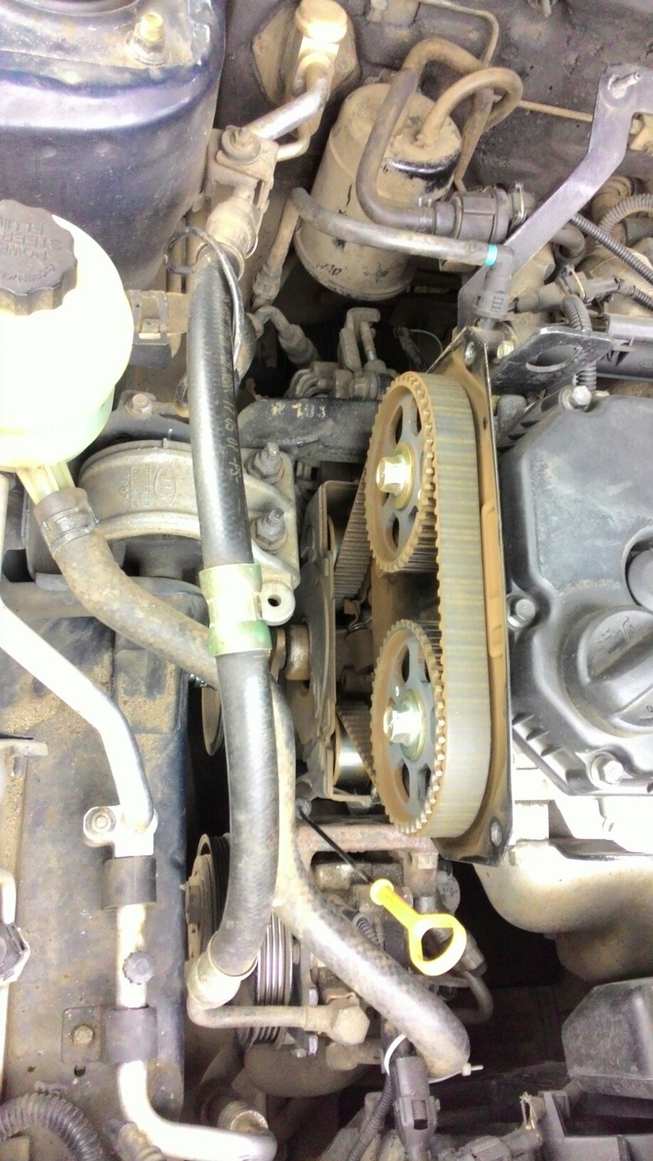 Замена ремня ГРМ и приводных ремней — KIA Spectra, 1,6 л, 2007 года ...
