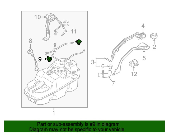 MN120764 Клапан топливного бака предохранительный Mitsubishi | Запчасти ...